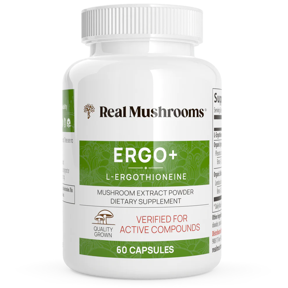 Ergo+L-Ergothioneine 300 mg 60 capsules Real Mushrooms – Nutrigeek