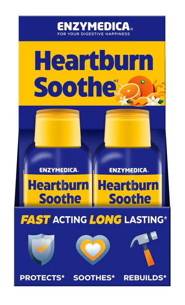 Heartburn Soothe Shots 6 bottles (2 fl oz. 60 mL) Enzymedica – Nutrigeek