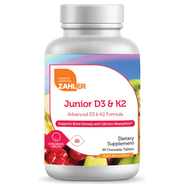 Junior D3 & K2 90 chewable tablets Zahler – Nutrigeek