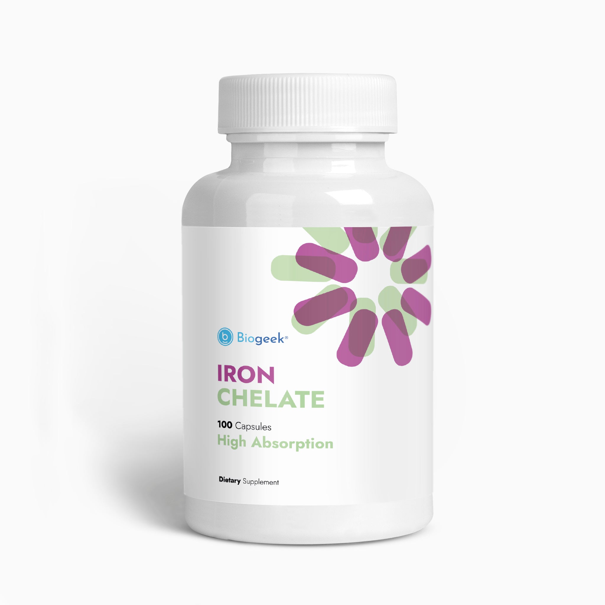 Iron Chelate 30 mg 100 capsules Biogeek – Nutrigeek
