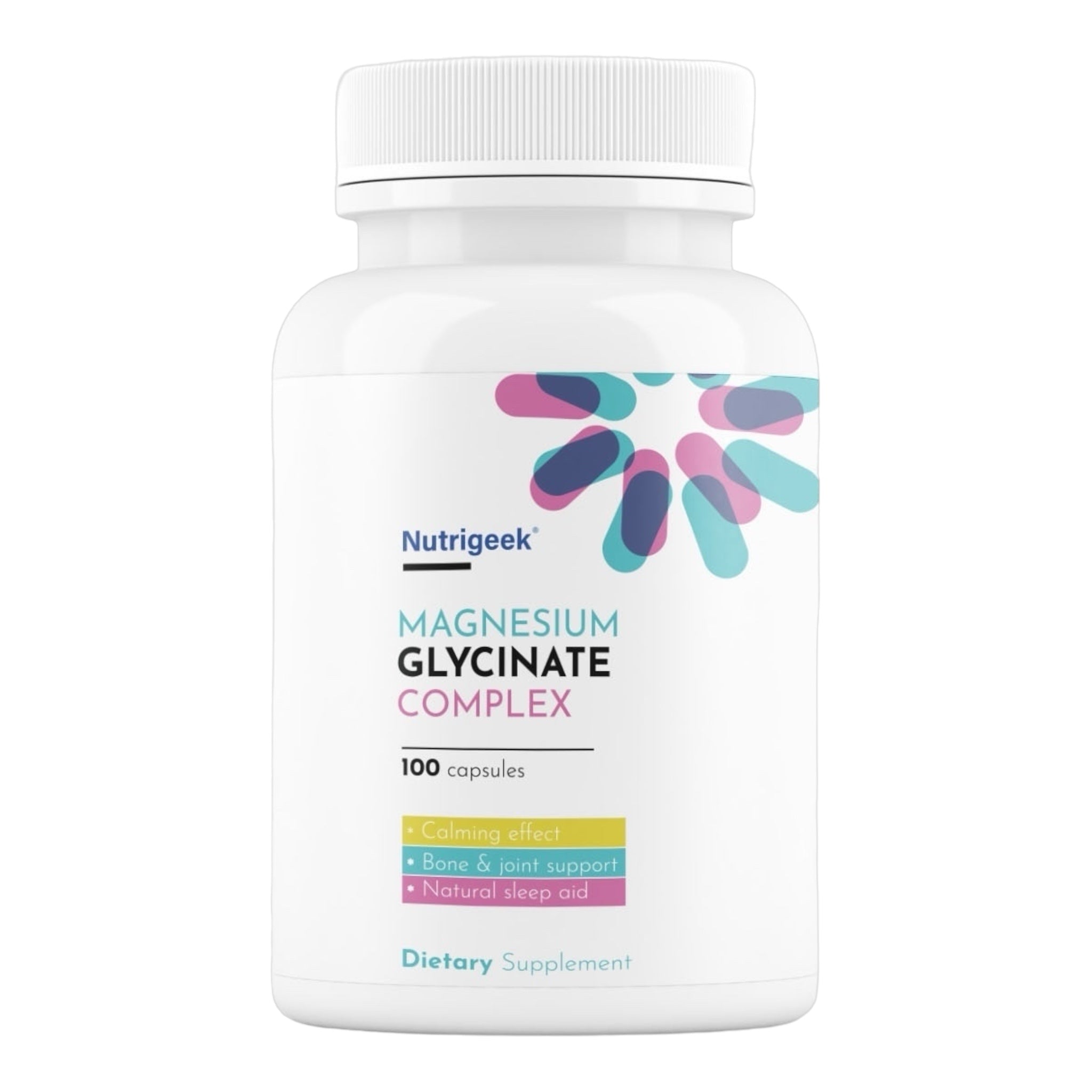 Magnesium Glycinate Complex 100 Capsules Biogeek – Nutrigeek